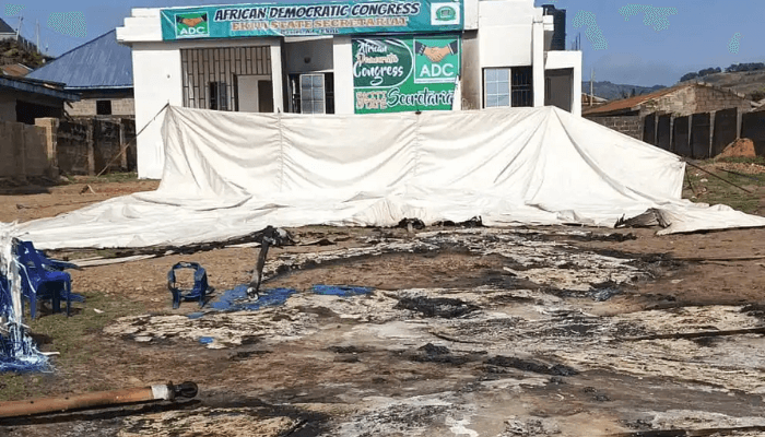 Hoodlums set ablaze ADC secretariat in Ekiti, disrupt party excos ...