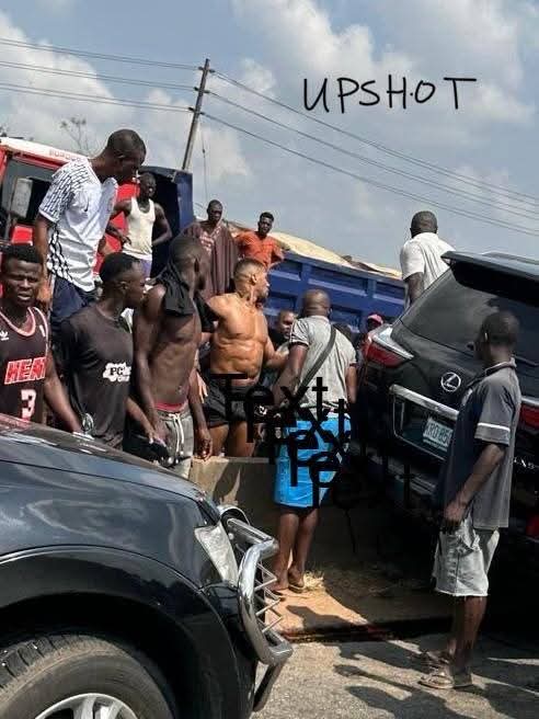 PHOTOS: Two dead as Anthony Joshua involved in road accident on Lagos ...