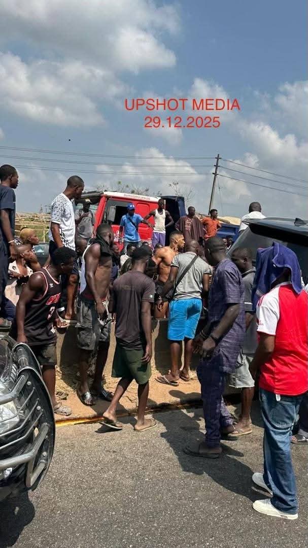 PHOTOS: Two dead as Anthony Joshua involved in road accident on Lagos ...