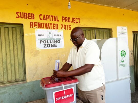 Fayose casts vote, predicts APC's Oyebanji will win Ekiti guber poll ...